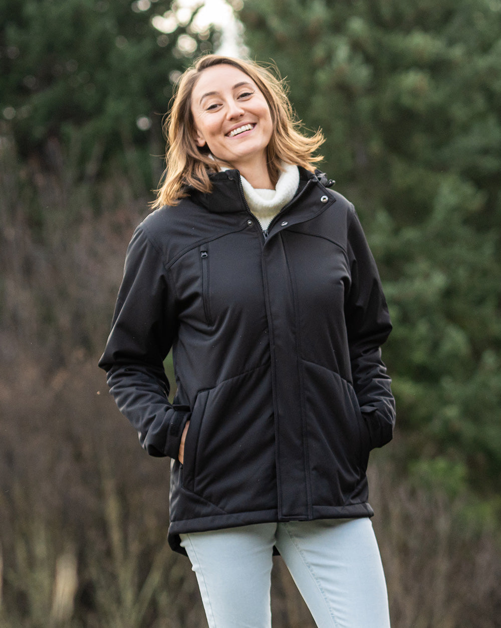 Jones Softshell Coat in Black – Rainbird Clothing