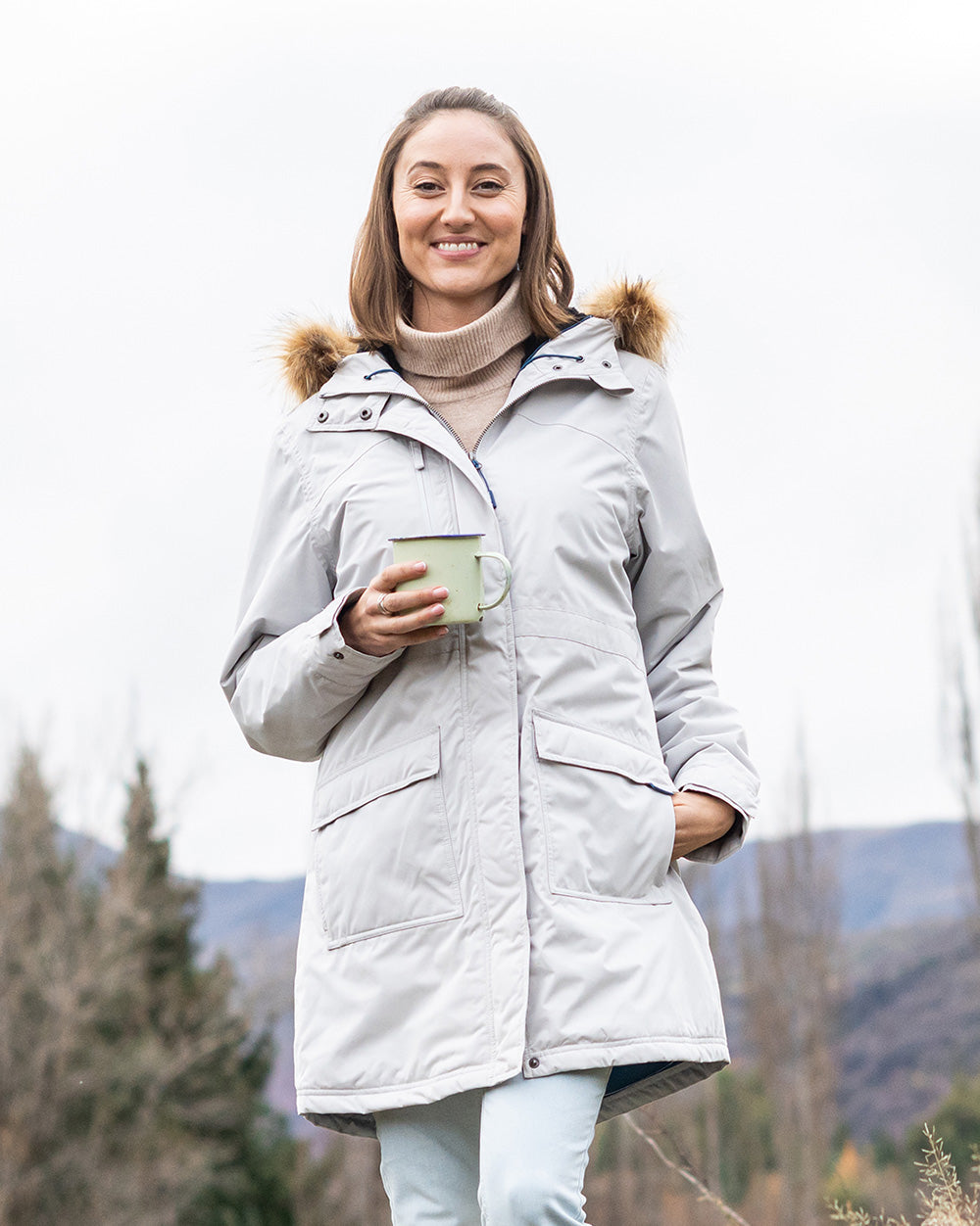 Lyra Women S Waterproof Parka Fleece Lined Coat Rainbird Clothing