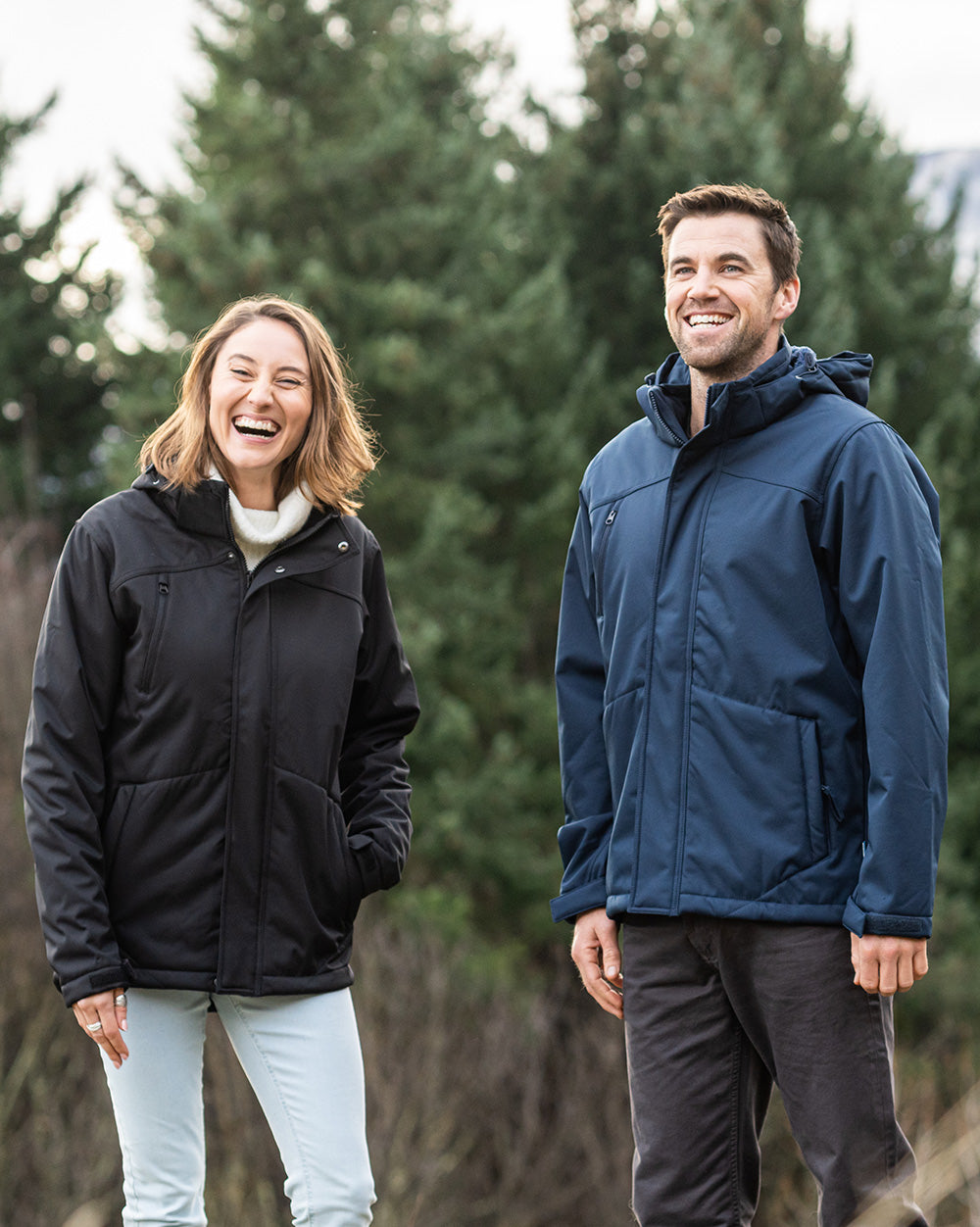 Jones Softshell Coat in Navy – Rainbird Clothing