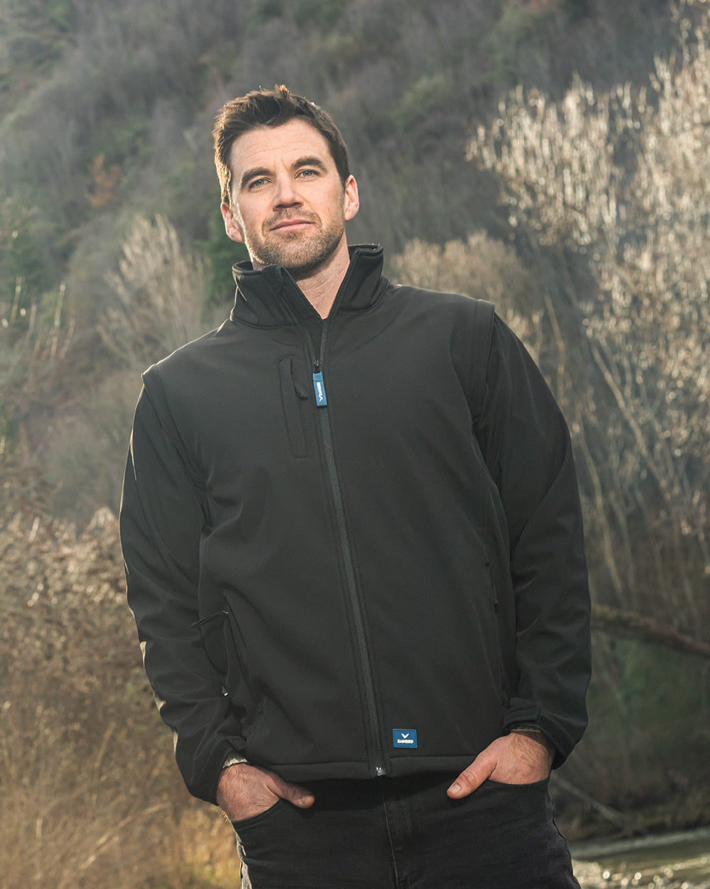 Solid Landy Softshell Jacket in Black – Rainbird Clothing
